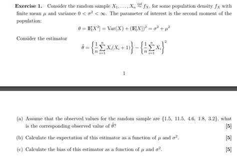 solved exercise 1 consider the random sample x1 xn