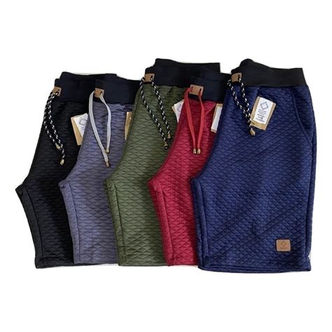 Kit 5 Bermuda Short Moletom Metalassê Casual Treino Shopee Brasil