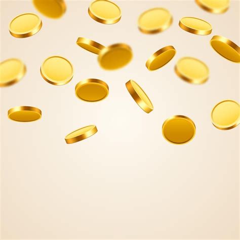 Fallende Münzen fallendes Geld fliegende Goldmünzen goldener Regen