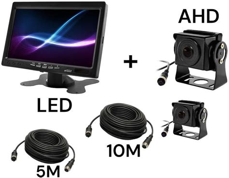 Czujniki Parkowania Nvox Monitor Samochodowy Lcd 7 Cali 12 24V Kabel 5M