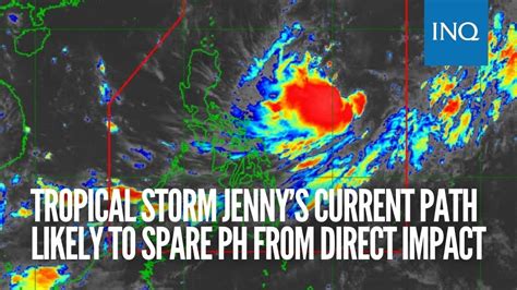Tropical Storm Jennys Current Path Likely To Spare PH From Direct
