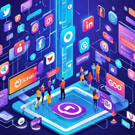 Premium AI Image Digital Horizons Navigating The Social Media Landscape