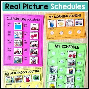 Visual Schedules With Real Pictures Editable Visual Schedule With Real