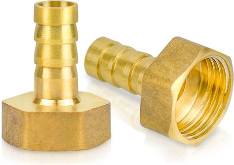 2 Pcs Sourcing Map Laiton Barb Tuyau Raccord Connecteur Adaptateur