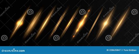 Blue Horizontal Lens Flares Pack Laser Beams Horizontal Light Rays