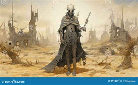 The Witch Of Legends A Futuristic Desert Adventure Stock Illustration Illustration Of