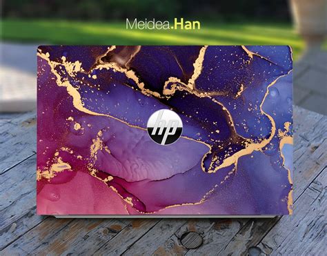 Hp Laptop Skin Elitebook Personalized Customizable Purple Etsy