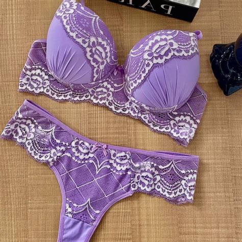 Kit Conjuntos Lingerie Rendado Bicolor Calcinha Fio Moda Ntima