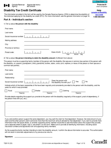 Who Is Eligible Disability Tax Credit DTC Form Fill Out And Sign