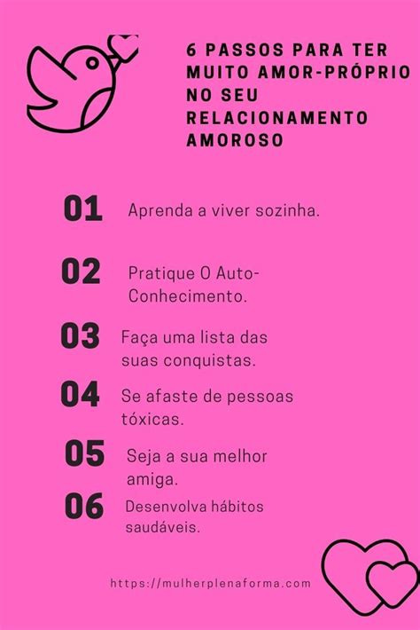 6 Passos Para Ter Muito Amor Próprio No Seu Relacionamento Amoroso