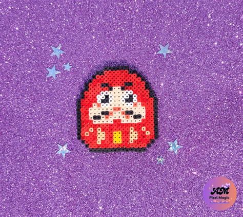 Daruma Pixel Art Chaveiro Ou Im Elo Produtos Especiais
