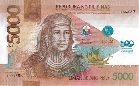 5000 Philippine Peso Foreign Currency