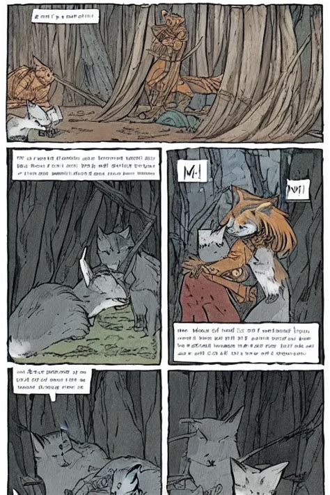 A Graphic Novel Comic About Warrior Cats By Mike Stable Diffusion