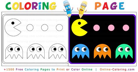 Pac Man Characters Free Online Coloring Page