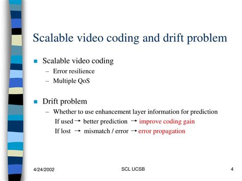 ppt optimal end to end distortion estimation for drift management in scalable video coding