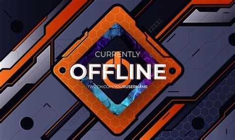 Premium Vector Currently Offline Twitch Banner Background With Modern