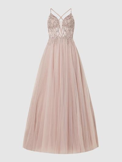 Luxuar Avondjurk Van Tule Met Strass Steentjes In Mauve Online Kopen P C