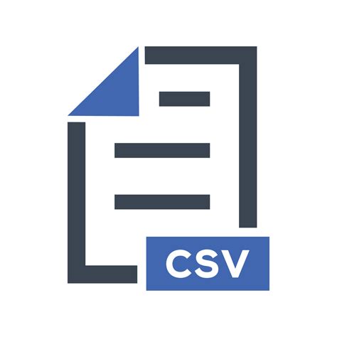 CSV File Format Icon CSV File Format Vector Image 5911713 Vector Art