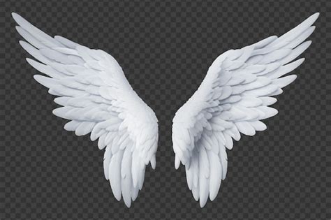 Angel Wings Isolated On Transparent Background Premium AI Generated PSD