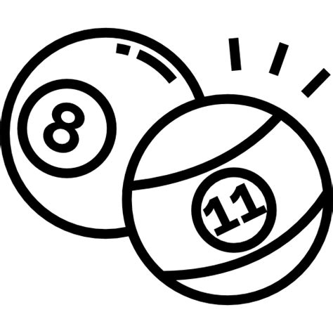 Billiard Ball Detailed Straight Lineal Icon