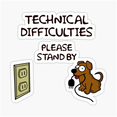 Pegatina Dificultades técnicas Por favor espere de kidofwgkta