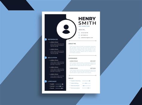 Premium Vector Professional Resume Template Design