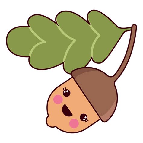 Dise O Png Y Svg De Bellota Kawaii Para Camisetas
