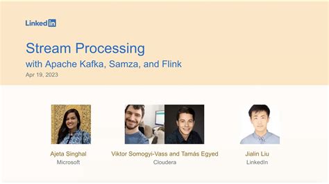 Stream Processing Meetup With Apache Kafka Samza And Flink April