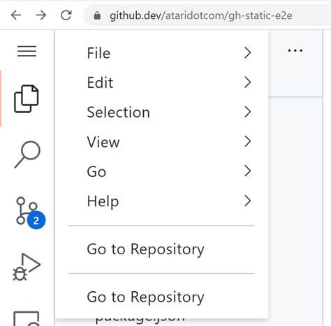 Double Go To Repository Buttons In Github Dev Issue 75 Microsoft