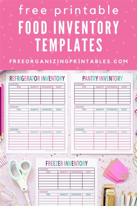 These Free Printable Food Inventory Templates For The Pantry