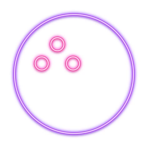 Bowling Color Neon Line Icon Png