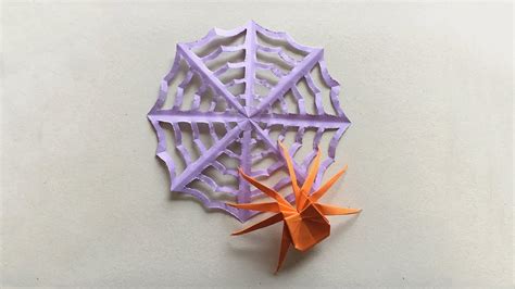 How To Make An Origami Spider Web Easy Diy Cobweb Tutorial Paper