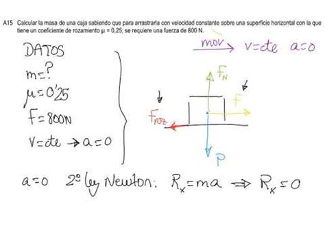 PLANO HORIZONTAL Ejercicio Resuelto Velocidad Constante YouTube