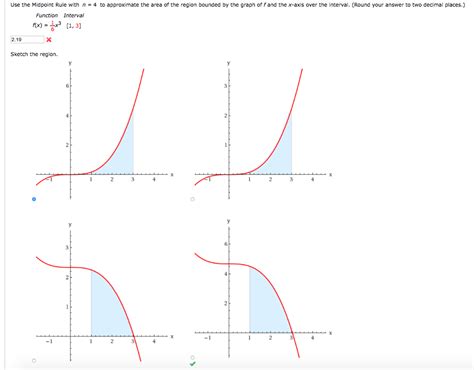 solved use the midpoint rule with n 4 to approximate the