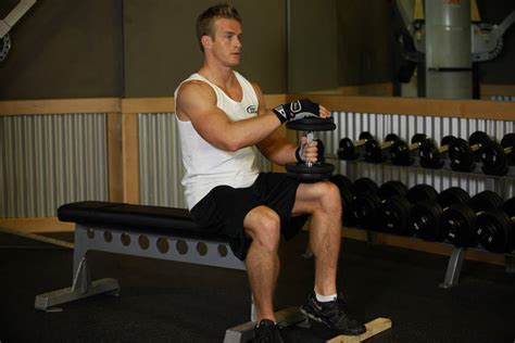 Dumbbell Seated One Leg Calf Raise Exercise Guide And Video