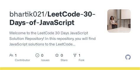 github bhartik021 leetcode 30 days of javascript welcome to the leetcode 30 days javascript
