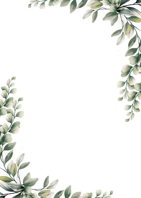 Watercolor Eucalyptus Leaf Frame 10978387 PNG