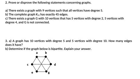 solved 2 prove or disprove the following statements
