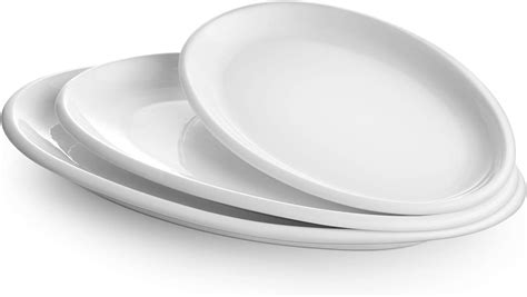 DOWAN Large Serving Platters Oval Serving Plates White Porcelain