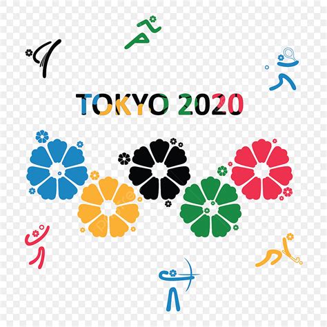 Tokio 2020 Con Pictogramas PNG Atleta Tokio 2020 PNG Y Vector Para