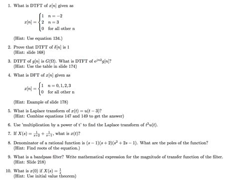 solved what is dtft of x[n] given as x[n] {1 n 2 2 n