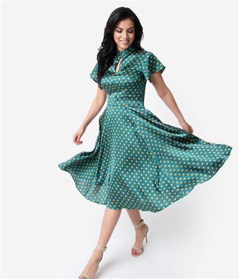 Vintage Polka Dot Dresses 50s Spotty And Ditsy Prints Dresses 1950s