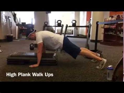 Scapular Stability High Plank Walk Up Youtube