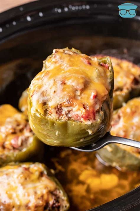 Crock Pot Stuffed Peppers The Country Cook