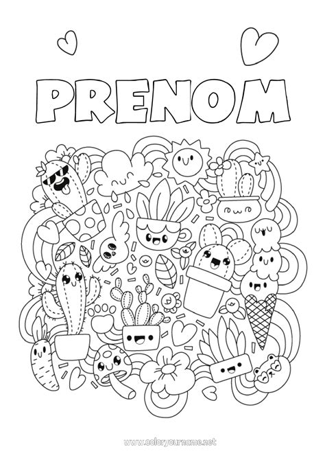 Coloriage N99 Mignon Kawaii