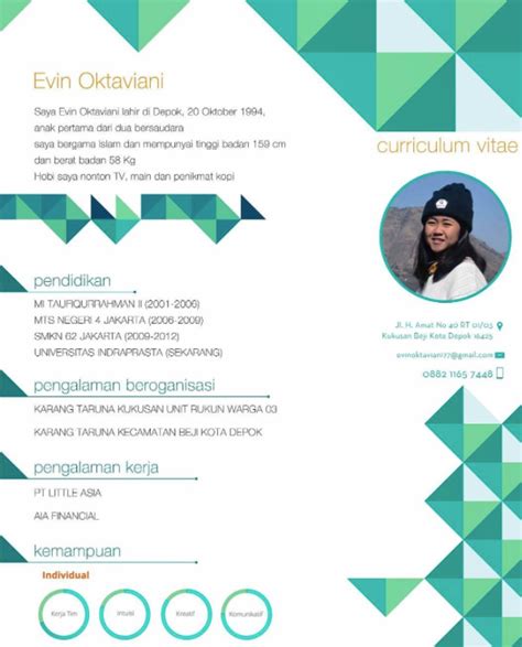 Cv Yang Kreatif Dan Menarik Contoh Cv Lamaran Kerja Kreatif Dan
