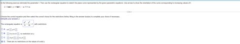 solved in the following exercise eliminate the parametert