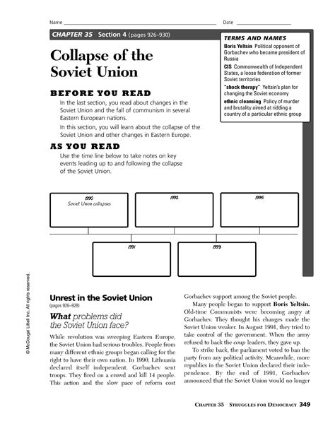 Collapse Of The Soviet Union McDougal Littell Inc All Rights