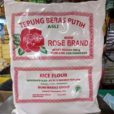 Jual Tepung Beras Putih Rose Brand 500gr Shopee Indonesia