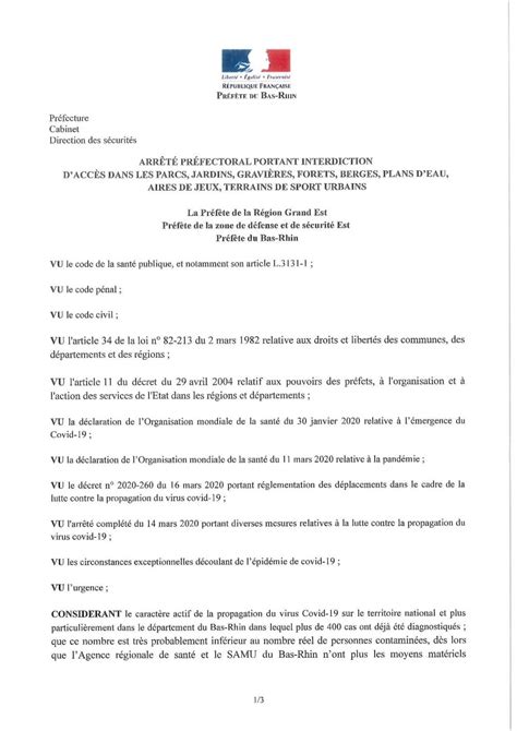 Arrêté Préfectoral portant interdiction d accès